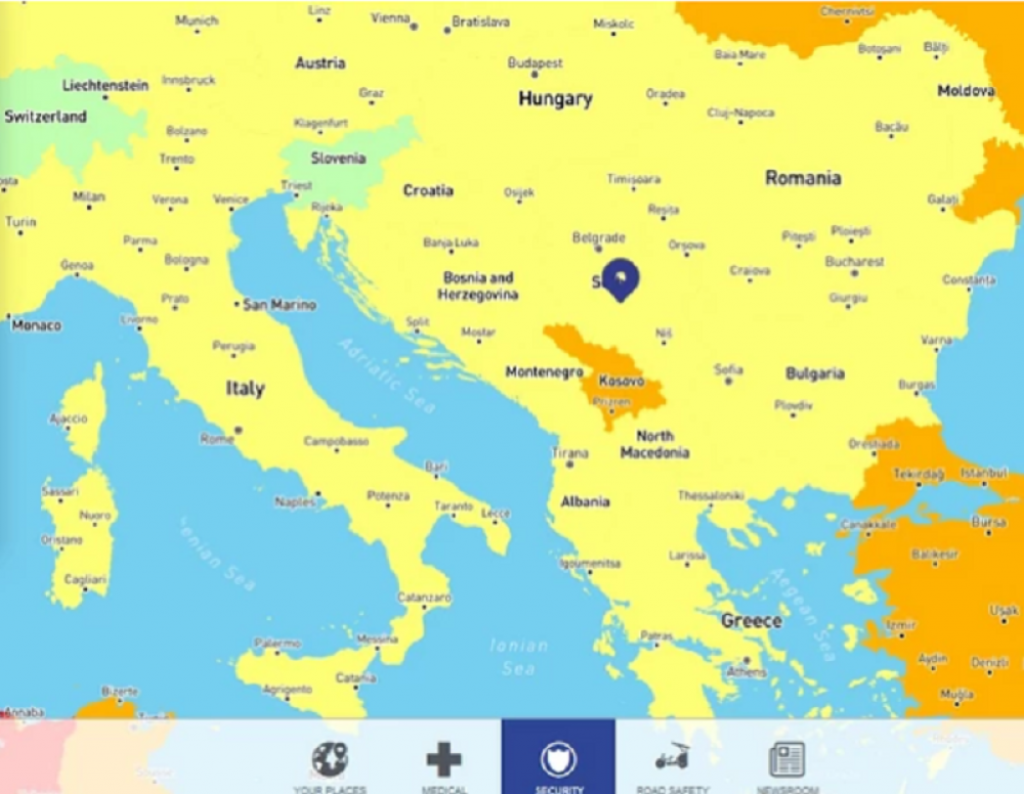 Objavljena mapa najopasnijih destinacija za 2020. godinu, evo gde smo ...