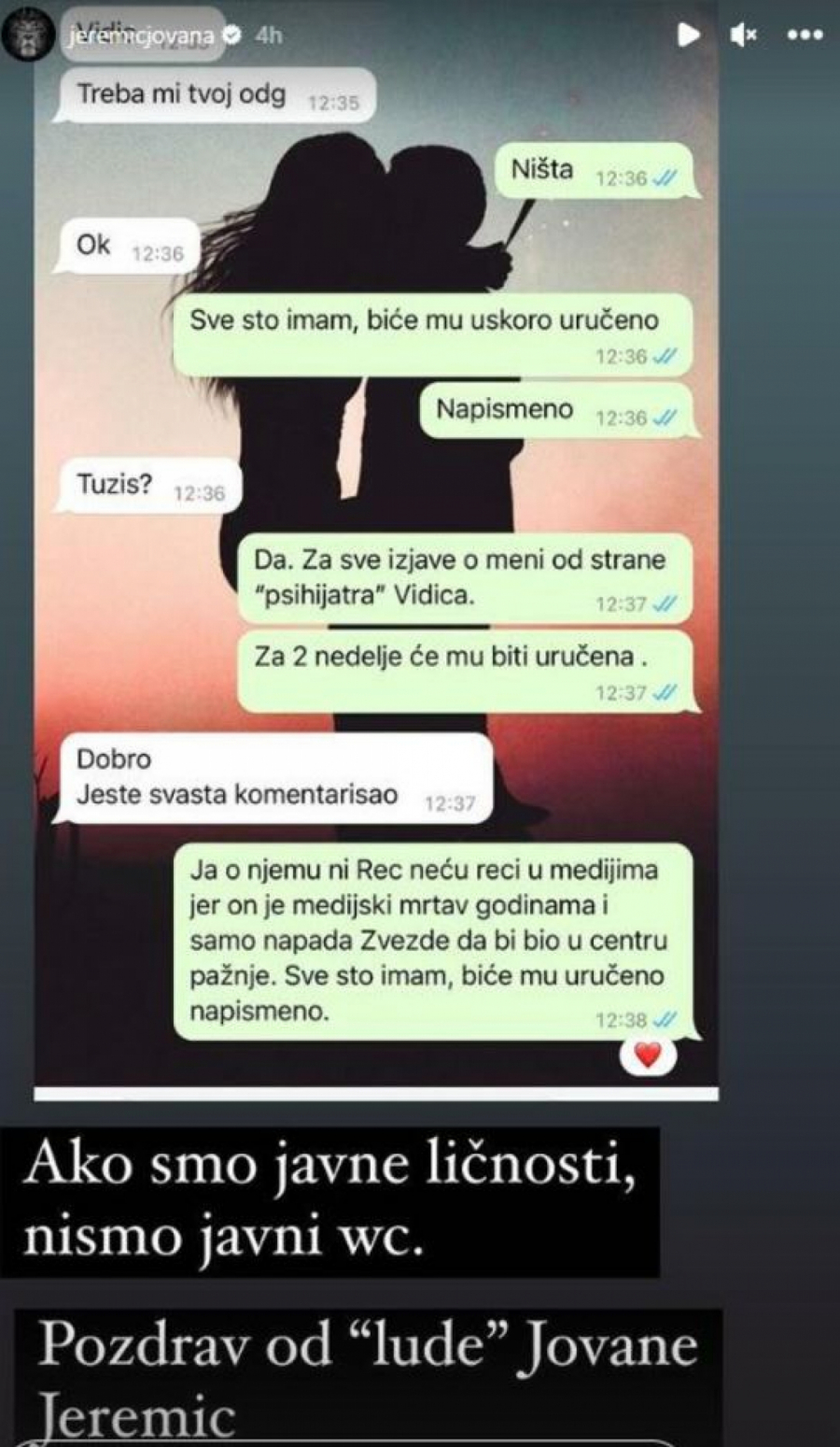 Jovana Jeremić neće više da ćuti na prozivke, njemu uskoro stiže tužba - Alo.rs