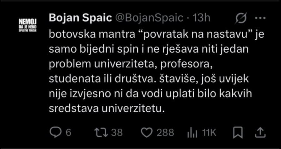 EVO ŠTA RADI PROFESOR BLOKADER: Ne želi da naši studenti studiraju i da imaju strane fakultete ...